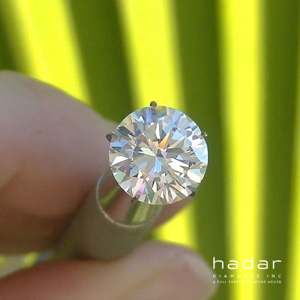 3.01 ct Round Brilliant Laser Drilled Diamond